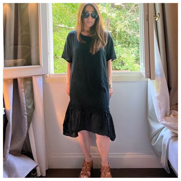 ShopEvelynne | Dresses | 7 Made In Italy Linen Dress With Lace Details ...